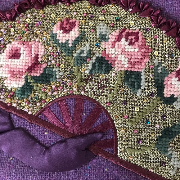 Lulu Guinness | Bags | Lulu Guinness Embroidered Fan Bag | Poshmark